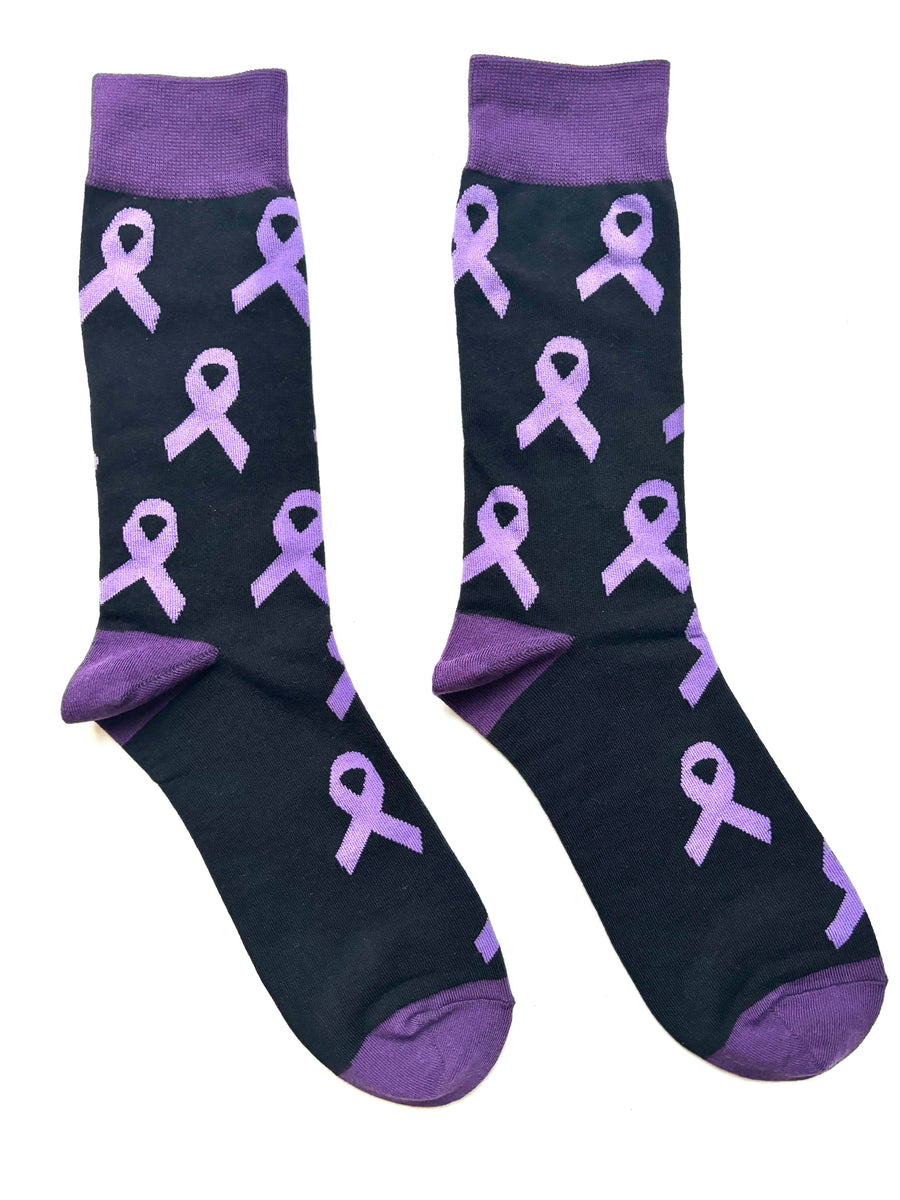 Purple Ribbon Crew Socks for Sunny Days Camp – moJJa
