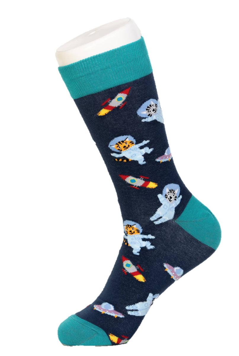 Space Cats Crew Socks – moJJa