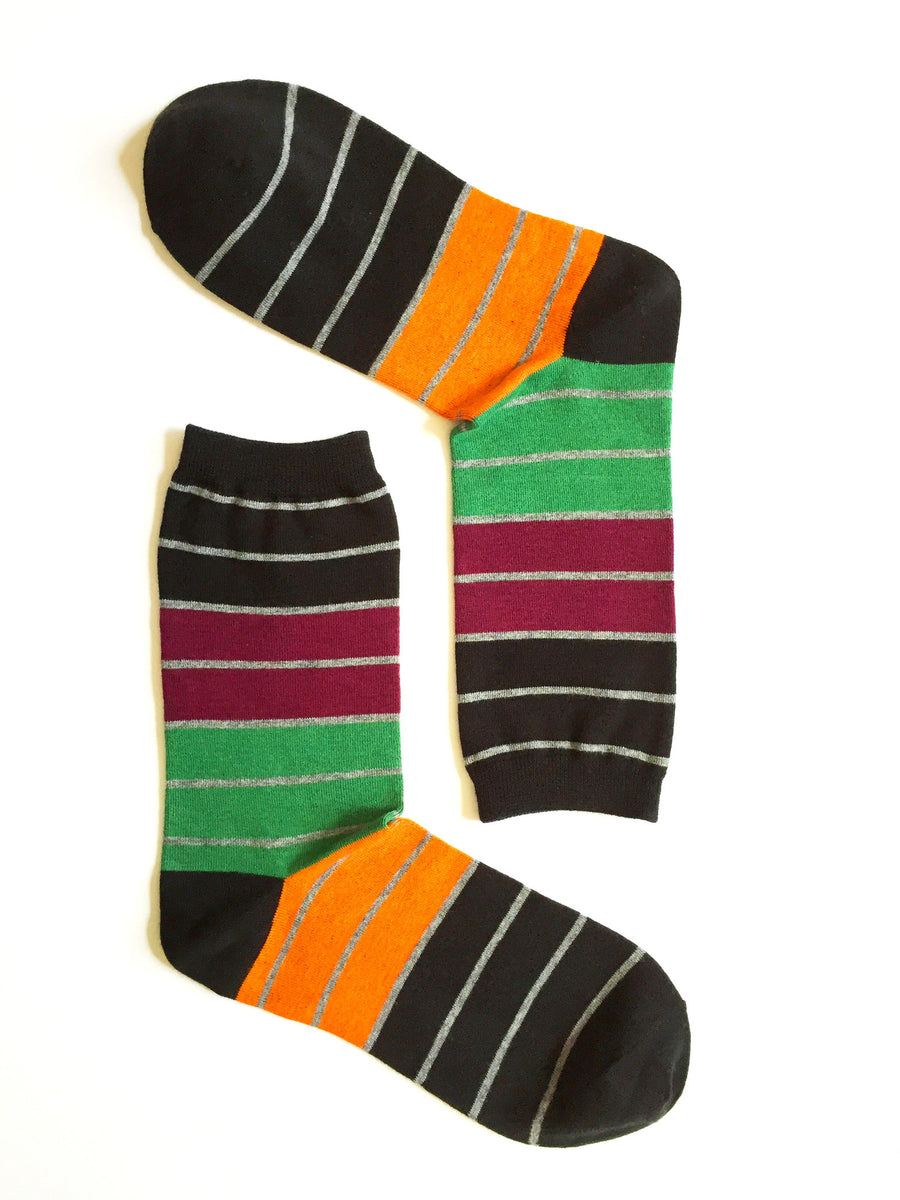 THICK AND THIN STRIPES CREW SOCKS – moJJa