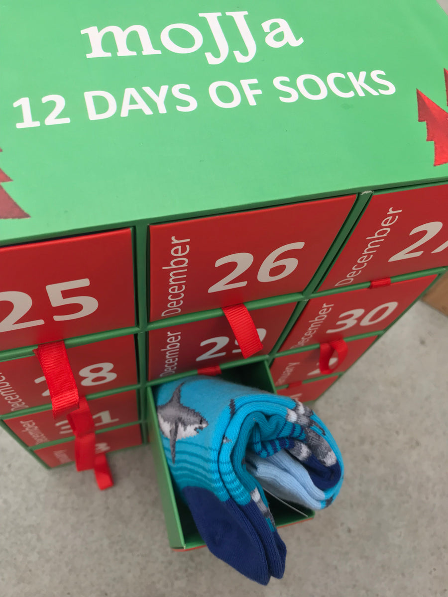 12 Days of Socks Gift Box for Men & Women or Boys & Girls – moJJa