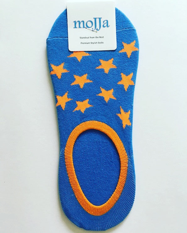 STAR BLUE NO SHOW SOCKS – moJJa
